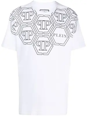 Philipp Plein Ss Hexagon Round-neck T-shirt - White
