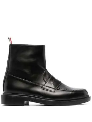 Thom Browne Calf Leather Penny Loafer Ankle Boots