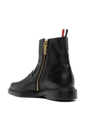 Thom Browne Calf Leather Penny Loafer Ankle Boots