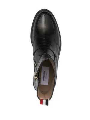 Thom Browne Calf Leather Penny Loafer Ankle Boots