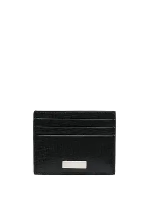 FERRAGAMO Logo-plaque Leather Wallet - Black