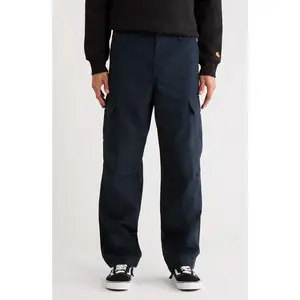 Carhartt Work In Progress Cotton Ripstop Cargo Pants - Deep Night Rinsed
