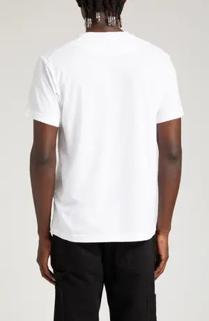Stone Island Logo Patch Cotton T-shirt - White