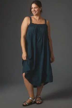 DAILY PRACTICE BY ANTHROPOLOGIE Keeseville Sleeveless Smocked Dress