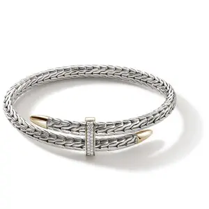 John Hardy Spear Flex Cuff Silver & Gold