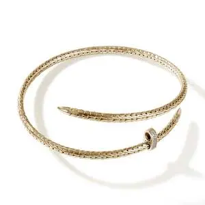John Hardy Spear Coil Choker With Diamonds