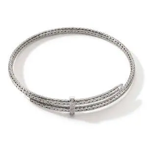 John Hardy Spear Coil Choker With Diamonds