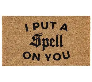 EVERGREEN Halloween Greeting Coir Mat - One-color