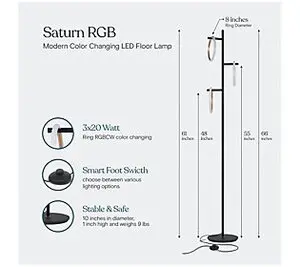 BRIGHTECH Saturn Rgb 66' Led Floor Lamp