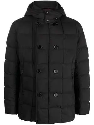 FAY Detachable Hood Padded Jacket - Black