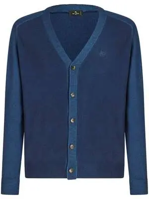 Etro Virgin Wool Cardigan - Blue