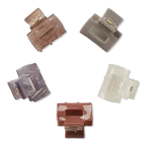 SCUNCI Acrylic Claw Clips 5-pack - One-color