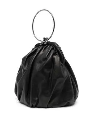 Yohji Yamamoto Clasp Drape Leather Tote Bag