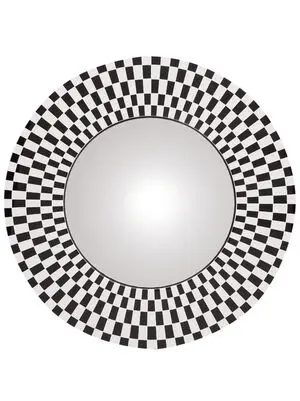 FORNASETTI Egocentrismo Wood Convex Mirror - White