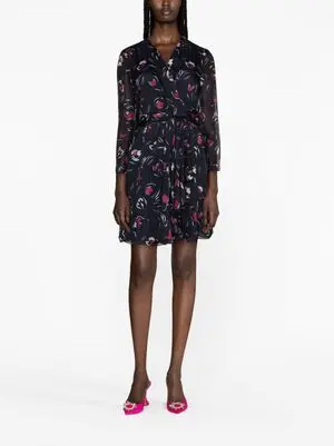 Emporio Armani Floral-print Silk Dress