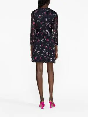 Emporio Armani Floral-print Silk Dress