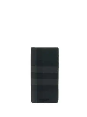Burberry Check-print Leather Wallet - Black