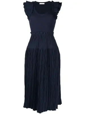 Ulla Johnson Pleated Hem Midi Dresses