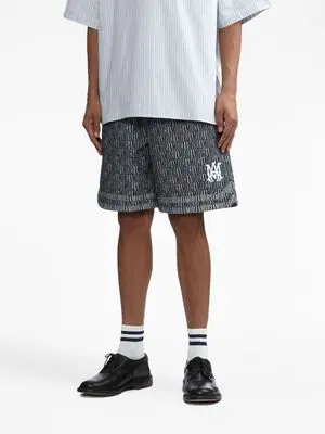Amiri Monogram Pattern Cotton Shorts