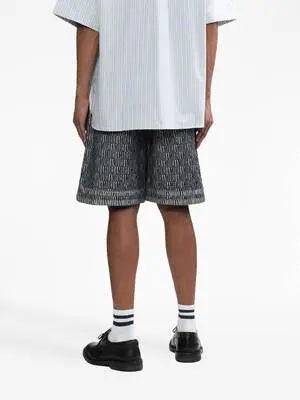 Amiri Monogram Pattern Cotton Shorts