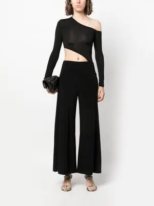 Norma Kamali Cropped Wide-leg Trousers