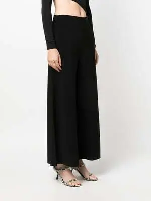 Norma Kamali Cropped Wide-leg Trousers