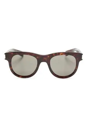 Saint Laurent Round-frame Sunglasses - Brown