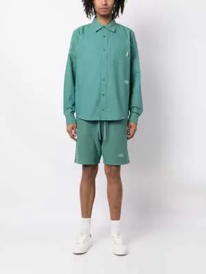 ADVISORY BOARD CRYSTALS Logo-embroidered Track Shorts - Green
