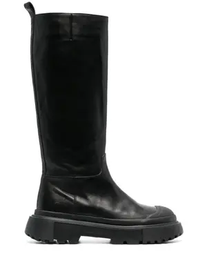 Hogan Leather Knee-high Boots