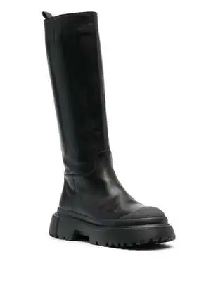 Hogan Leather Knee-high Boots
