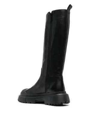 Hogan Leather Knee-high Boots