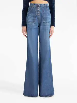 Etro Floral-embroidered Flared Jeans