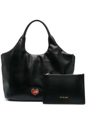 Moschino Padded Logo Plaque Tote Bag