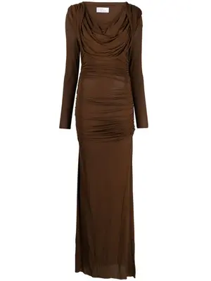 Giuseppe Di Morabito Cowl-neck Maxi Dress - Brown