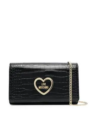 Moschino Crocodile-effect Crossbody Bag