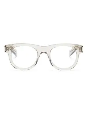 Saint Laurent Transparent Round Frame Glasses - Neutrals
