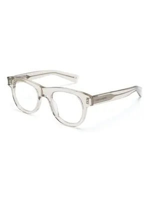 Saint Laurent Transparent Round Frame Glasses