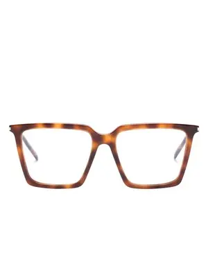 Saint Laurent Square-frame Glasses - Brown