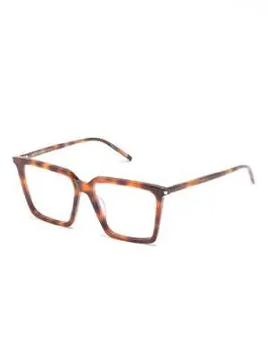 Saint Laurent Square-frame Glasses - Brown