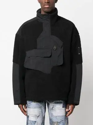 A-COLD-WALL* Bonded Axis Panelled Fleece Jacket - Black