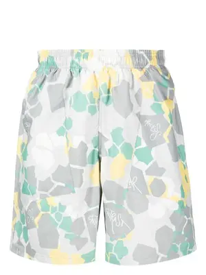 OBJECTS IV LIFE Camouflage-pattern Swim Shorts - Green