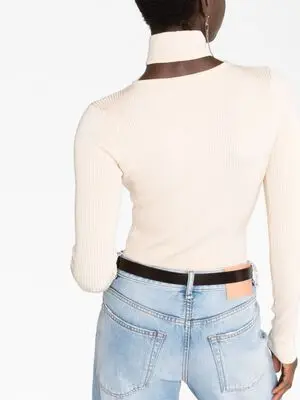 Coperni Cut-out Ribbed Sweater - Neutrals