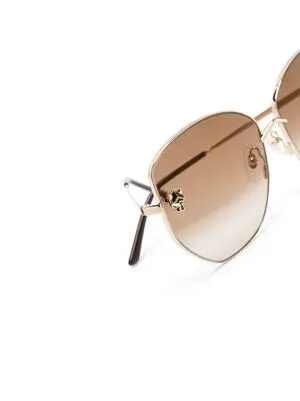 Cartier Geometric Frame Sunglasses - Gold