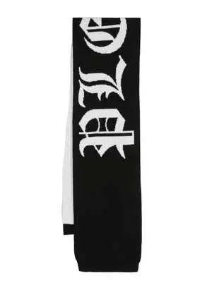 Philipp Plein Gothic Plein Intarsia Knit-logo Scarf