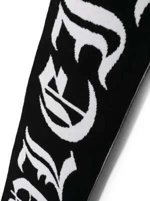 Philipp Plein Gothic Plein Intarsia Knit-logo Scarf