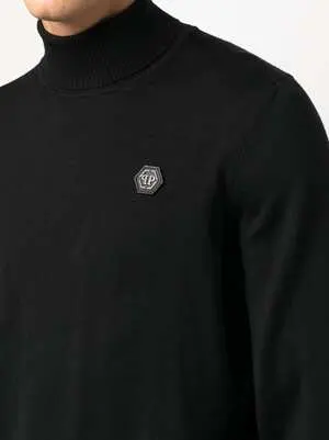 Philipp Plein Roll-neck Merino Wool Jumper