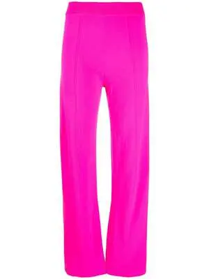 Chinti & Parker Fine-knit Wide-leg Track Pants - Pink