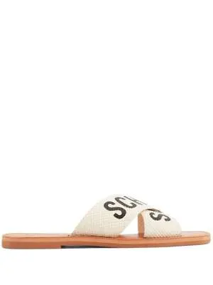 Schutz Logo-print Strap Slides