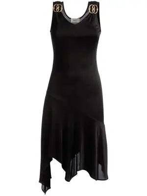 Bally Logo-plaque Asymmetric Midi Dress