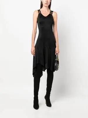 Bally Logo-plaque Asymmetric Midi Dress